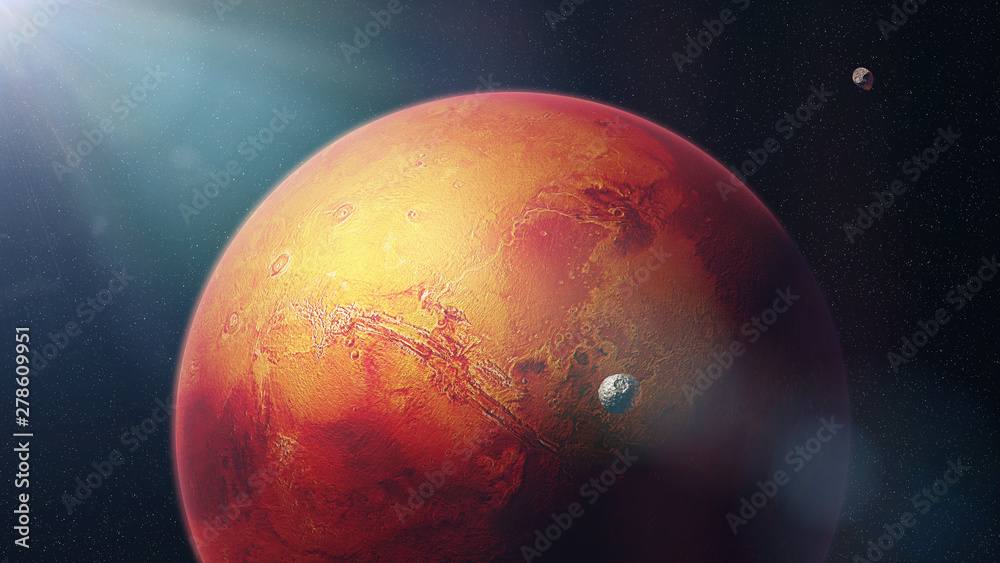 Planet Mars Moons Phobos