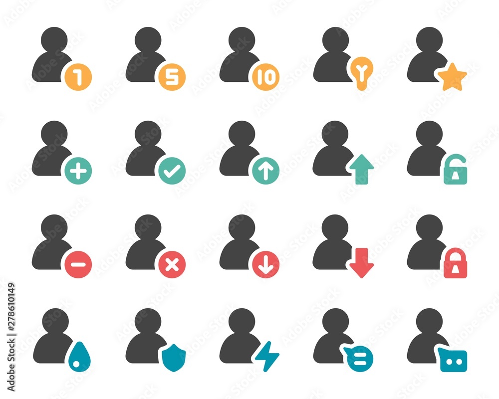 person and user icon set,vector and illustration Stock Vector | Adobe Stock