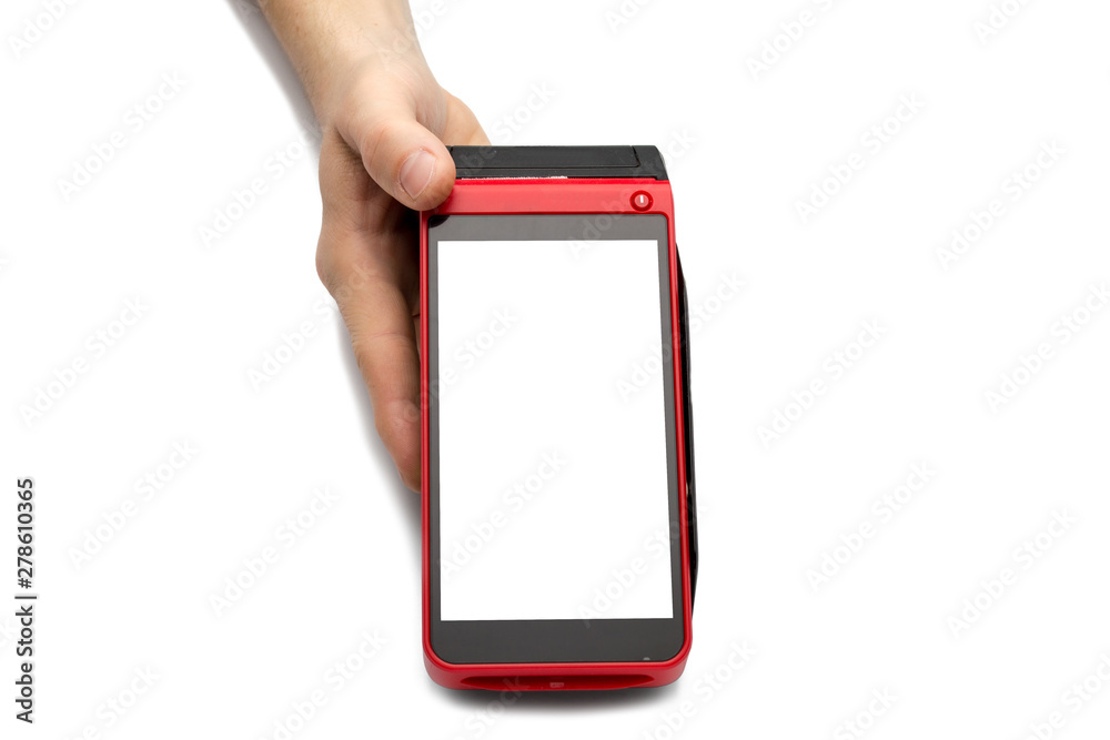 Merchant payment proccessing. Mobile smart aPOS EDC machine with NFC ...