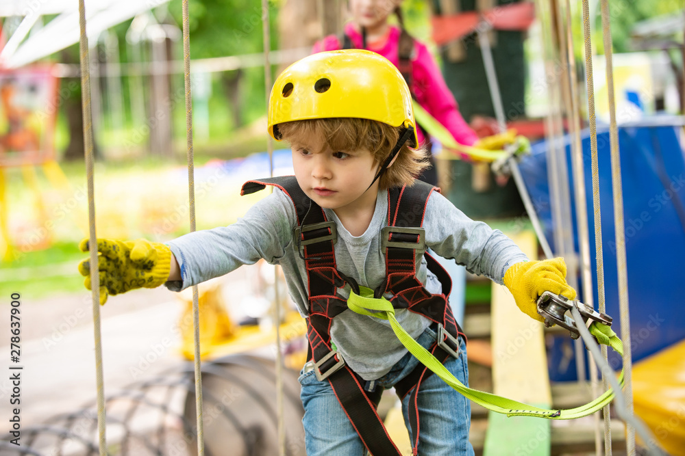 Children summer activities. High ropes walk. Every childhood matters ...