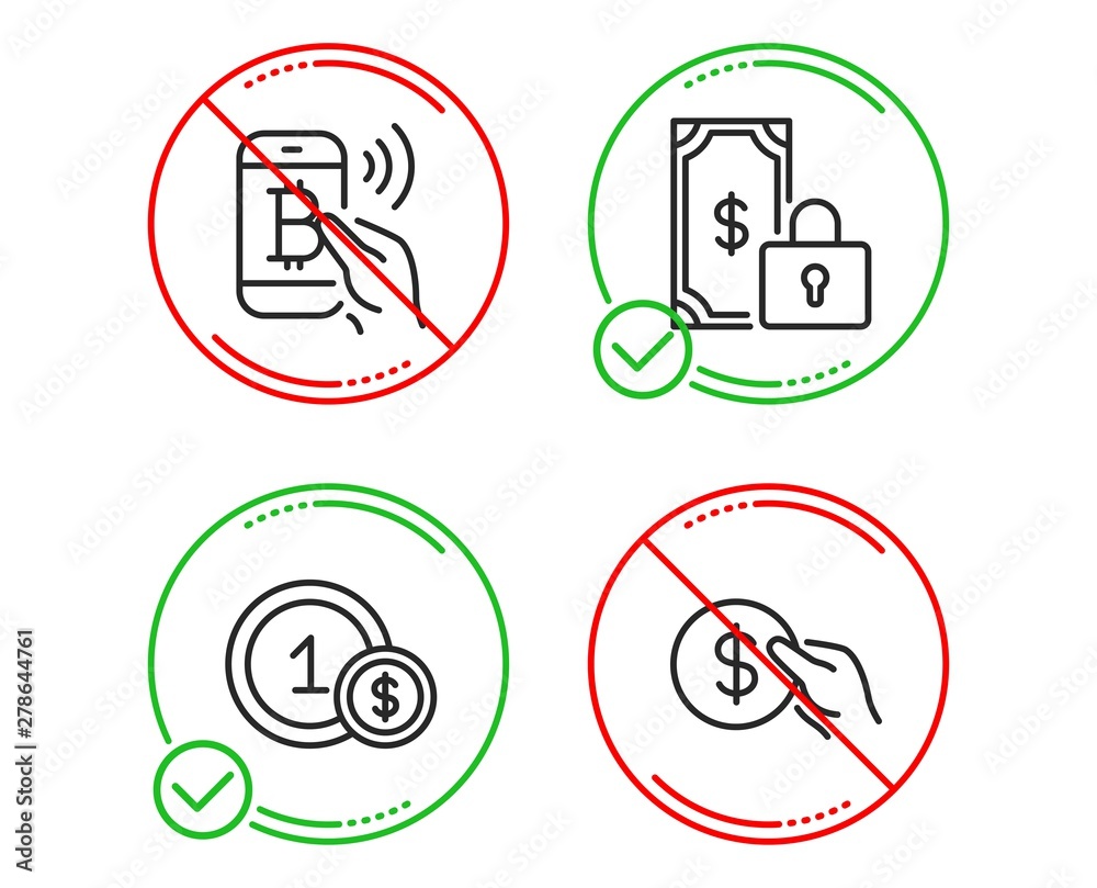 Do or Stop. Usd coins, Bitcoin pay and Private payment icons simple set ...