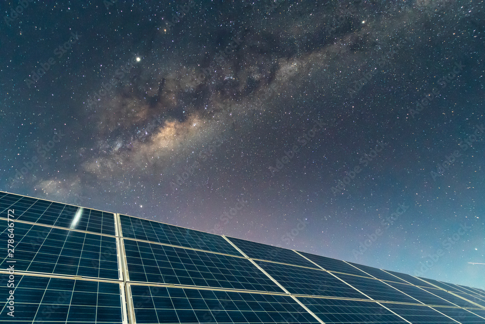 Solar Energy Panels view, a nice technology blue pattern at Atacama ...