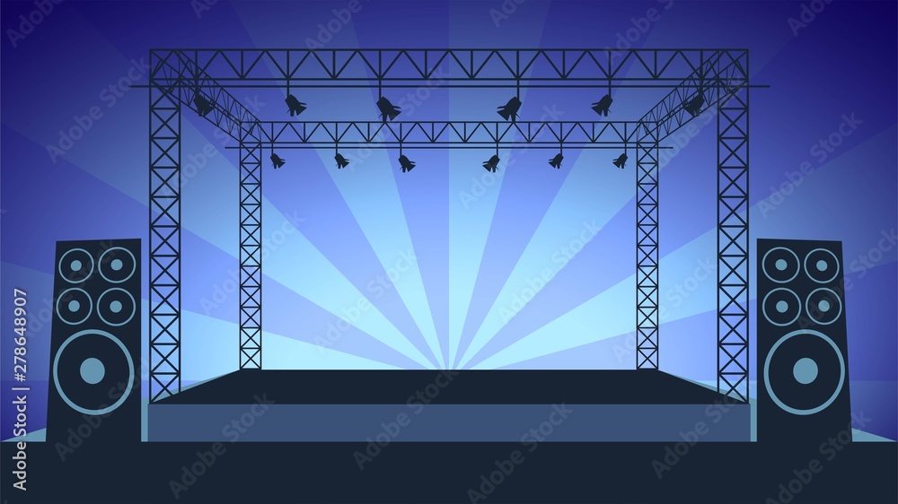 Empty Rock Concert Stage