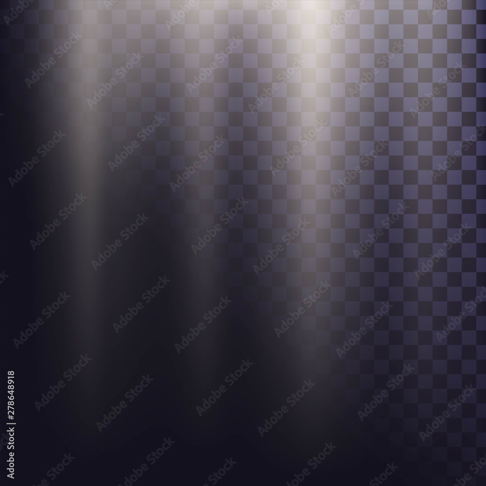 Light effect on a transparent background, light from above Stock Vector ...
