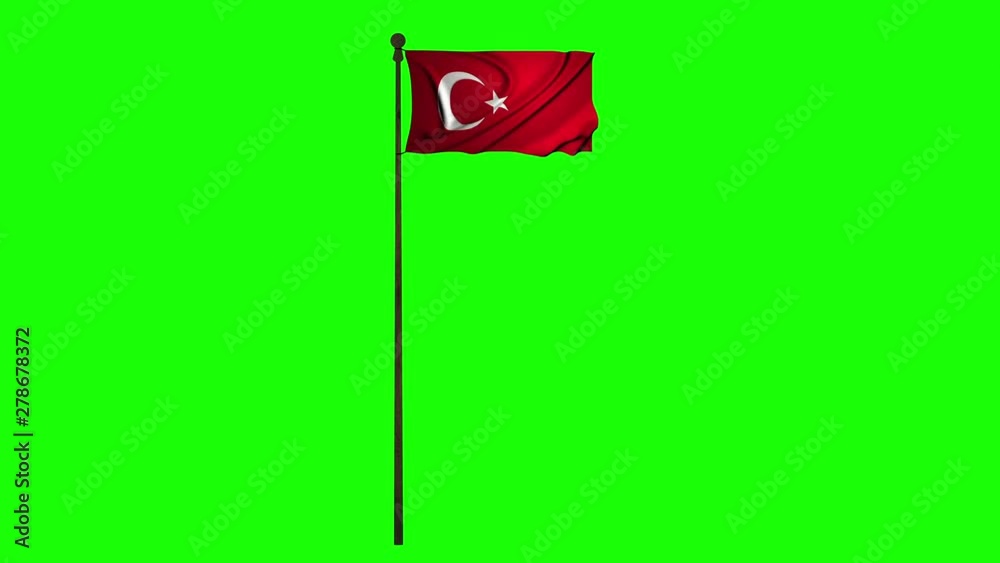 turkey Animation Flag Animation Green Screen Animation turkey kingdom ...