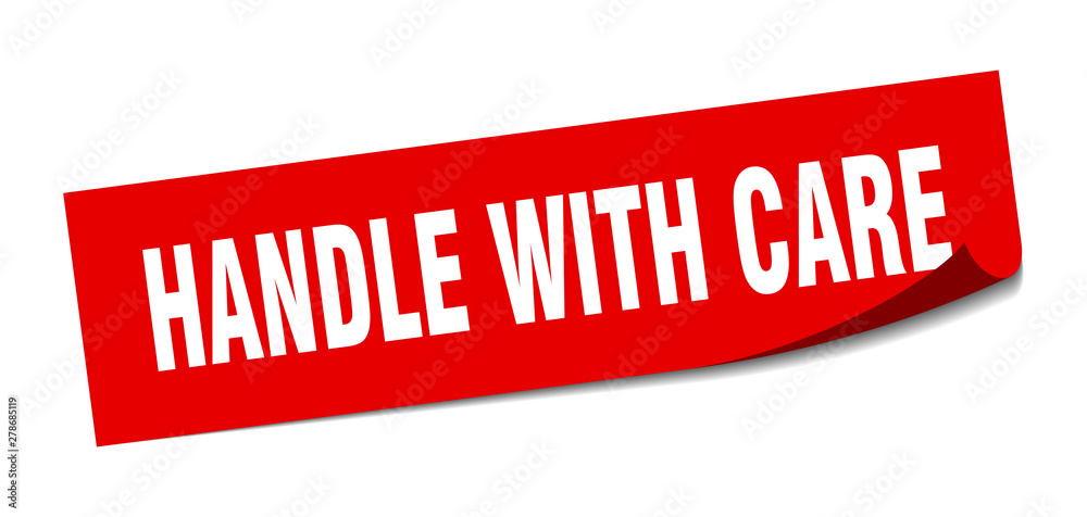handle with care sticker. handle with care square isolated sign. handle ...