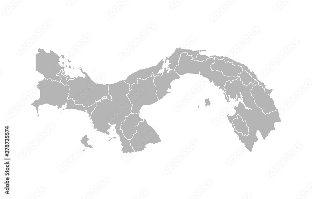 Vector isolated illustration of simplified administrative map of Panama ...