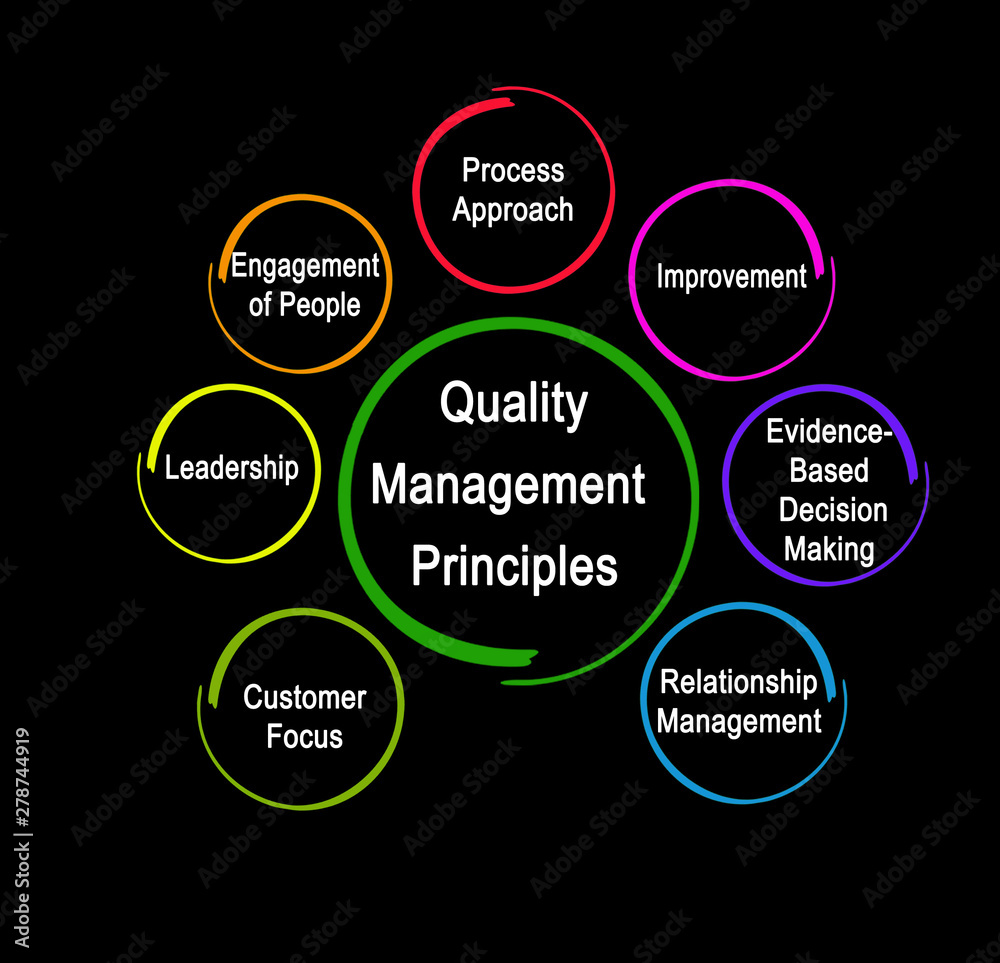 Seven Quality Management Principles Stock Illustration | Adobe Stock