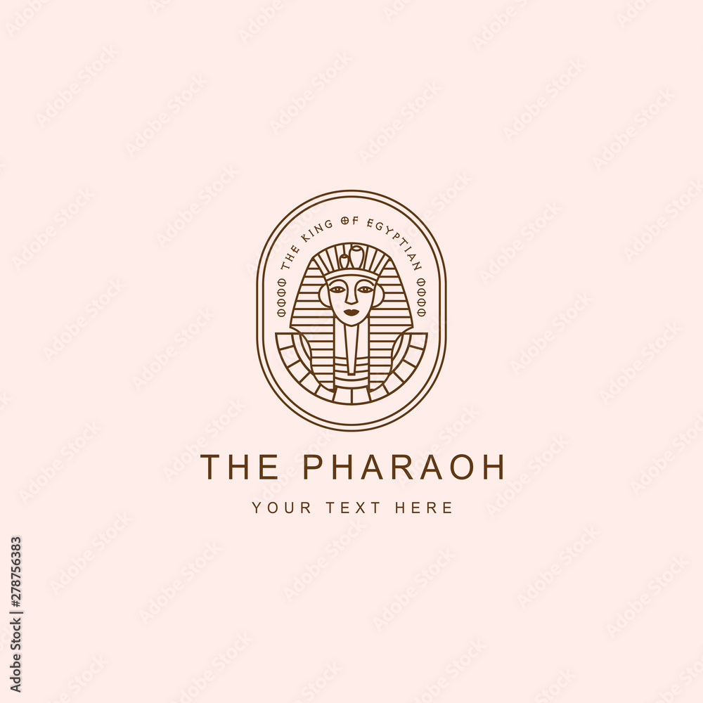 icon logo of pharaoh with line art concept Stock Vector | Adobe Stock