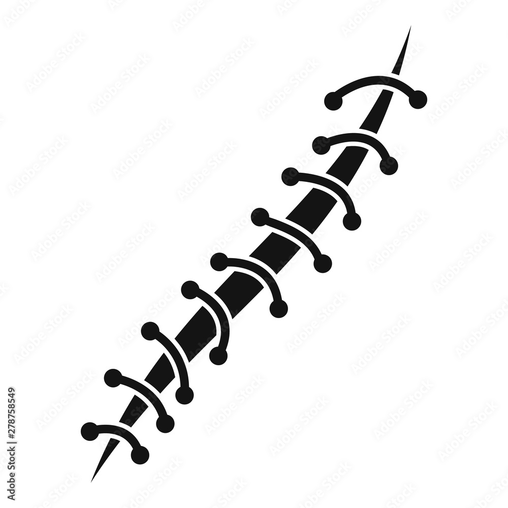 Suture icon. Simple illustration of suture vector icon for web design ...