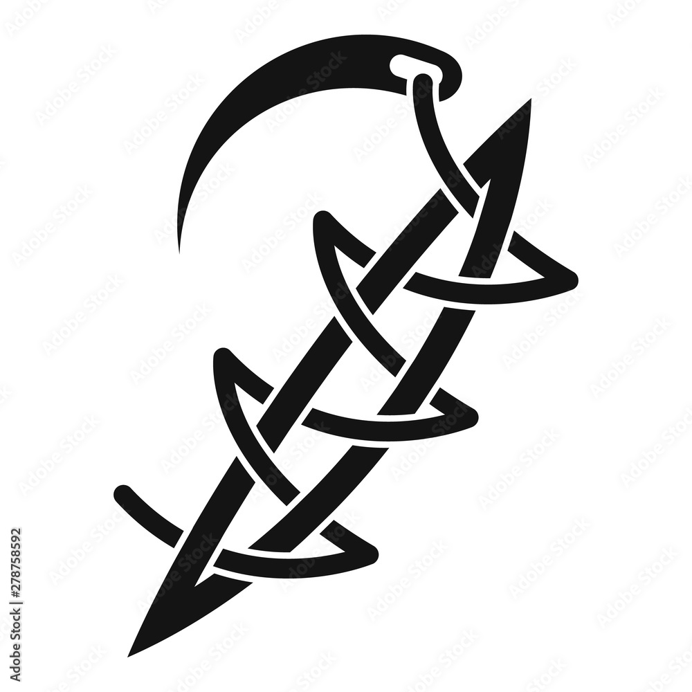 Medical suture icon. Simple illustration of medical suture vector icon ...