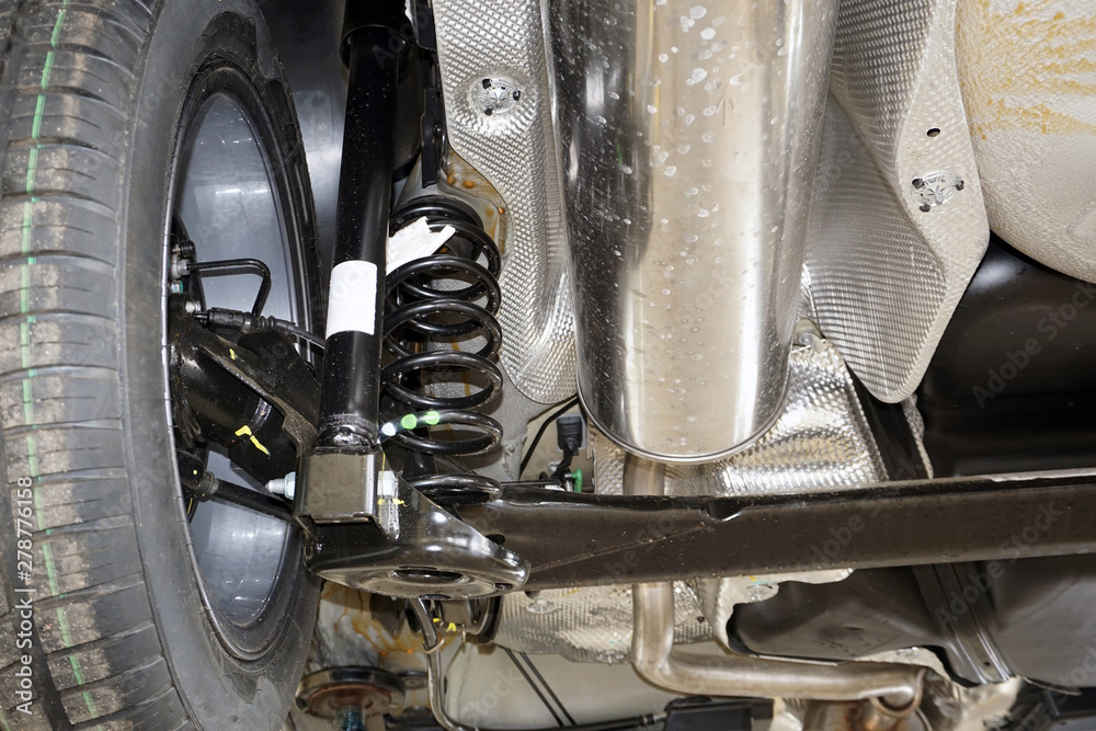 Rear suspension of a modern car. Elements and design of the rear ...