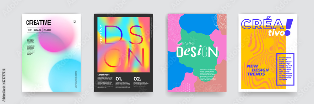 Background patterns, modern trend texture and color blend gradient ...