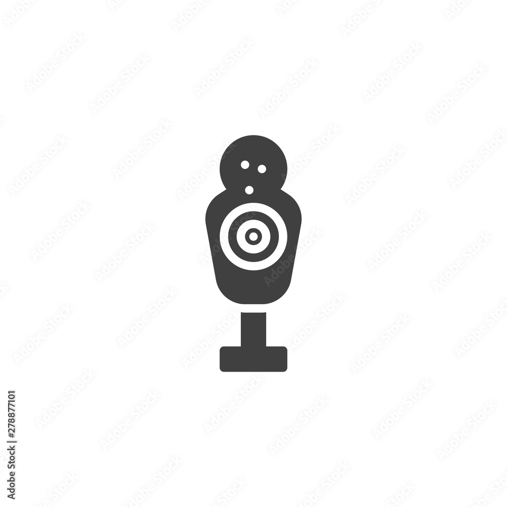 Human target vector icon. filled flat sign for mobile concept and web ...