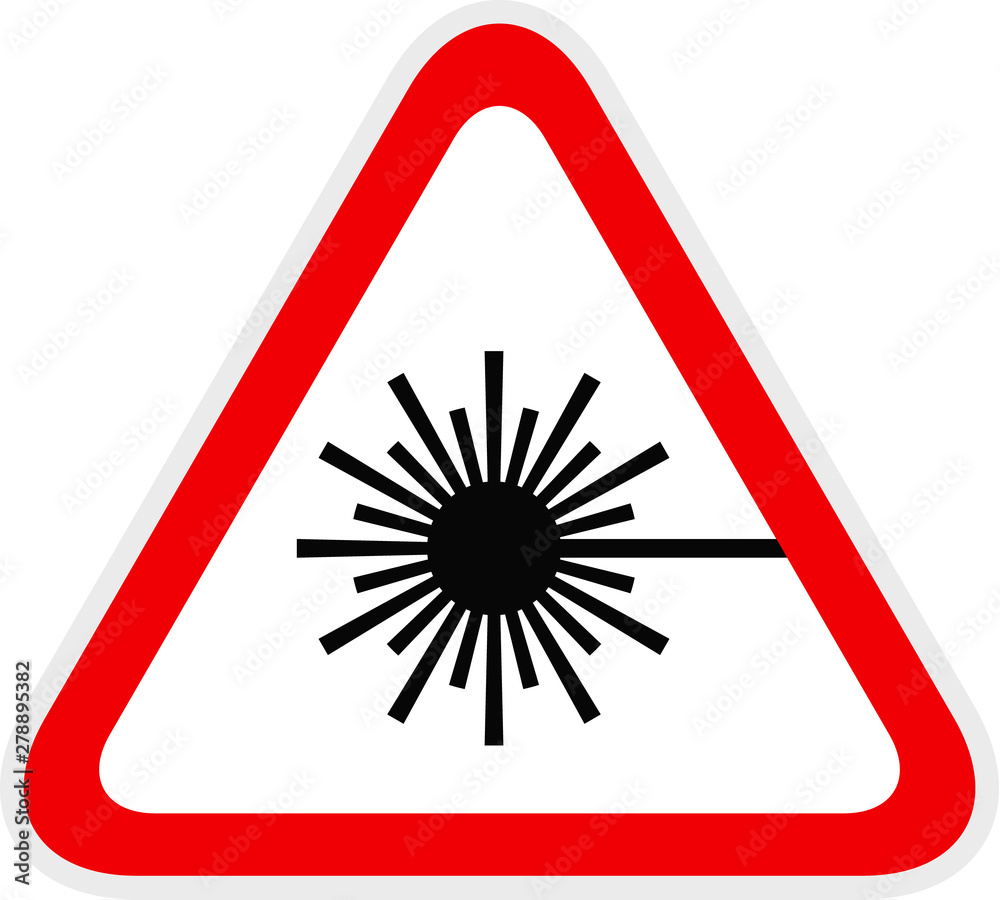 Triangular red Warning Hazard Symbol, vector illustration Stock Vector ...