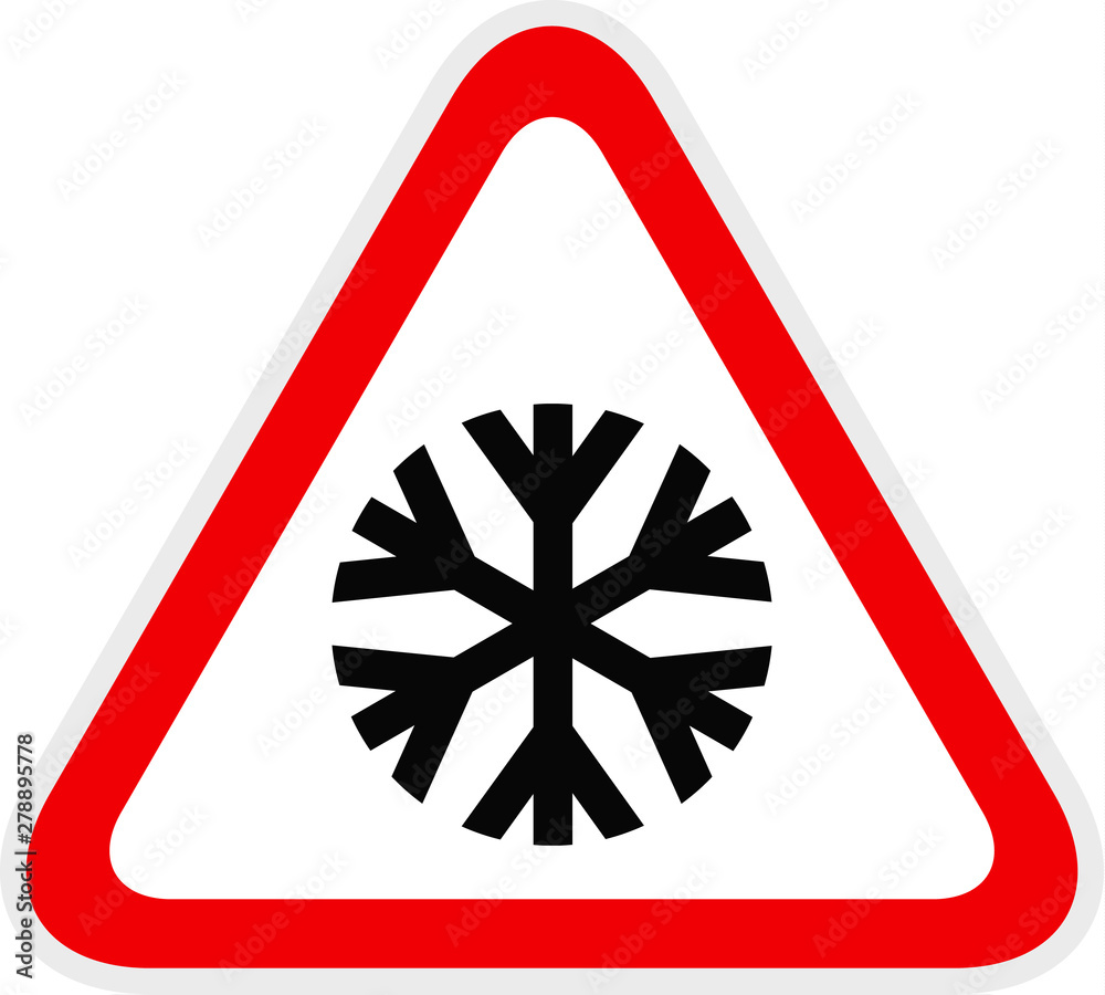 Triangular red Warning Hazard Symbol, vector illustration Stock Vector ...