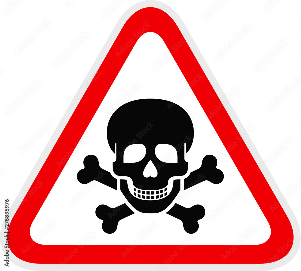 Triangular red Warning Hazard Symbol, vector illustration Stock Vector ...