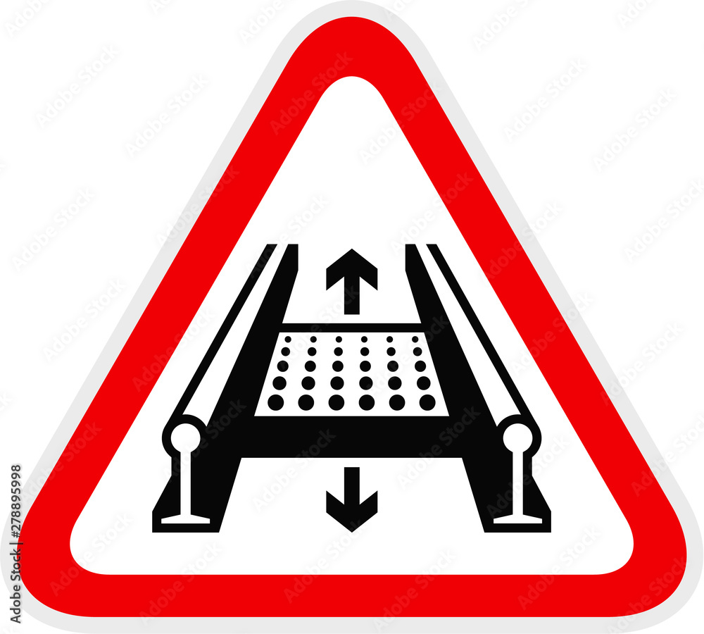 Triangular red Warning Hazard Symbol, vector illustration Stock Vector ...
