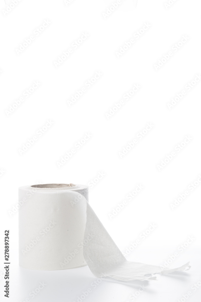 Toilet paper white beautiful isolated background - Image Stock Photo ...