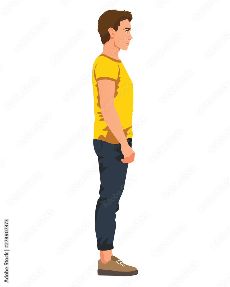 Vector illustration of man in casual clothes under the white background ... Vector illustration of man in casual clothes under the white background ...