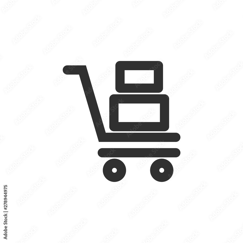 Handcart icon template color editable. Wheelbarrow symbol vector sign ...