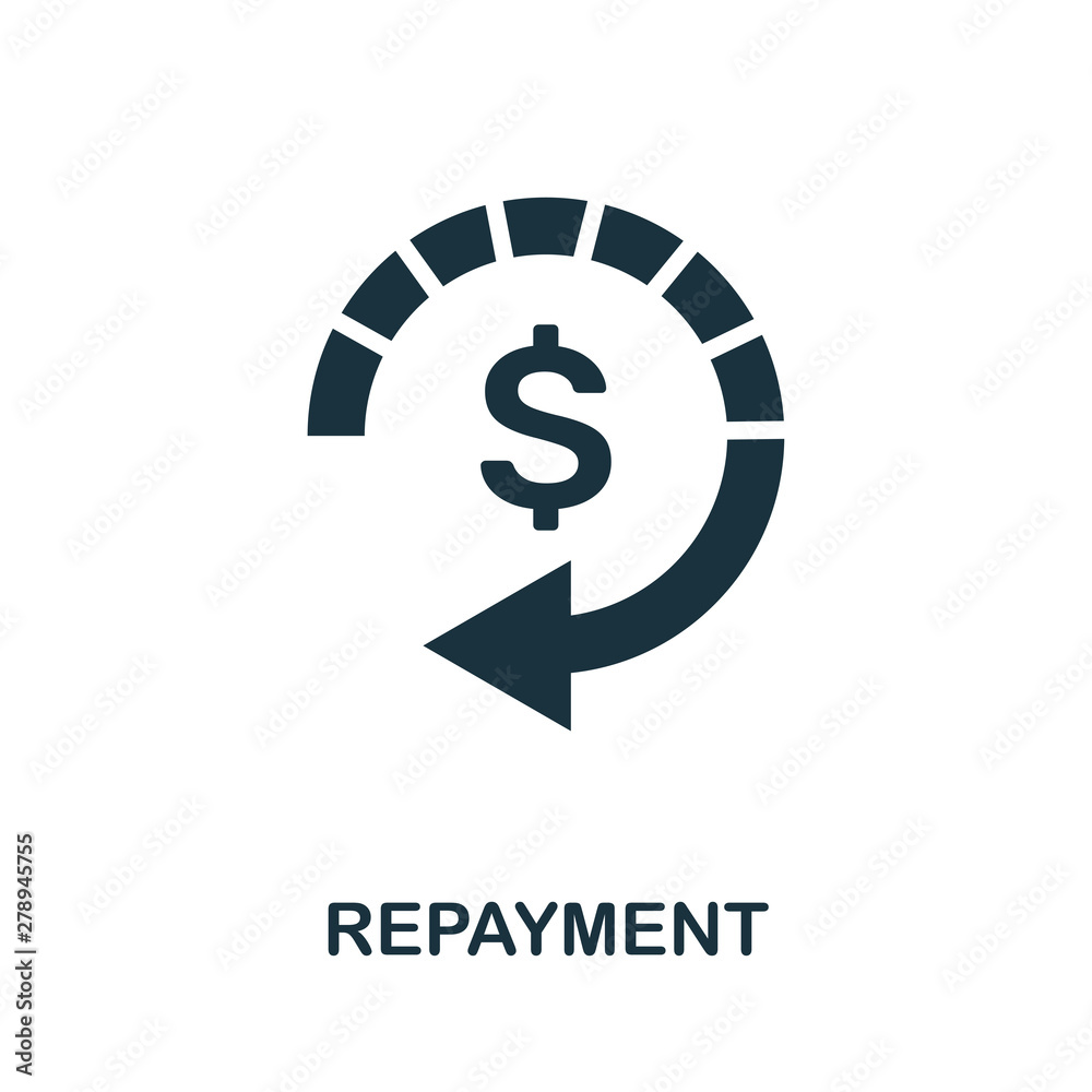 Repayment vector icon symbol. Creative sign from investment icons ...
