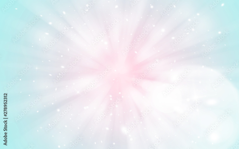 Pastel color sparkle rays with bokeh abstract elegant background. Dust ...