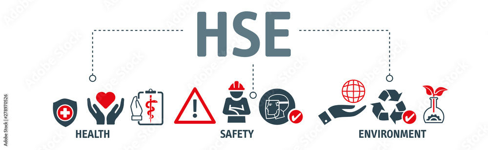 HSE - Health Safety Environment Banner Stock Vector | Adobe Stock
