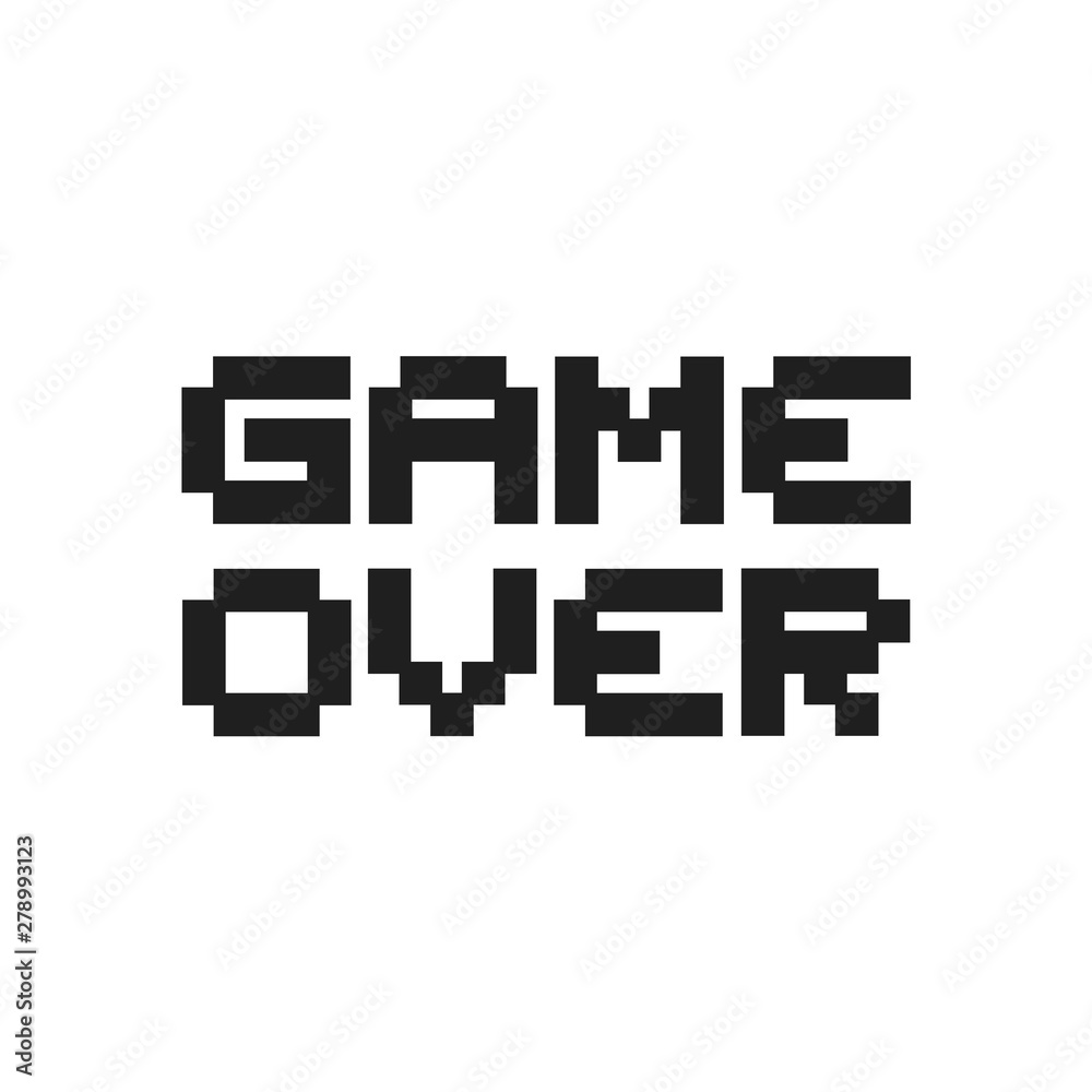 game over message Stock Vector | Adobe Stock