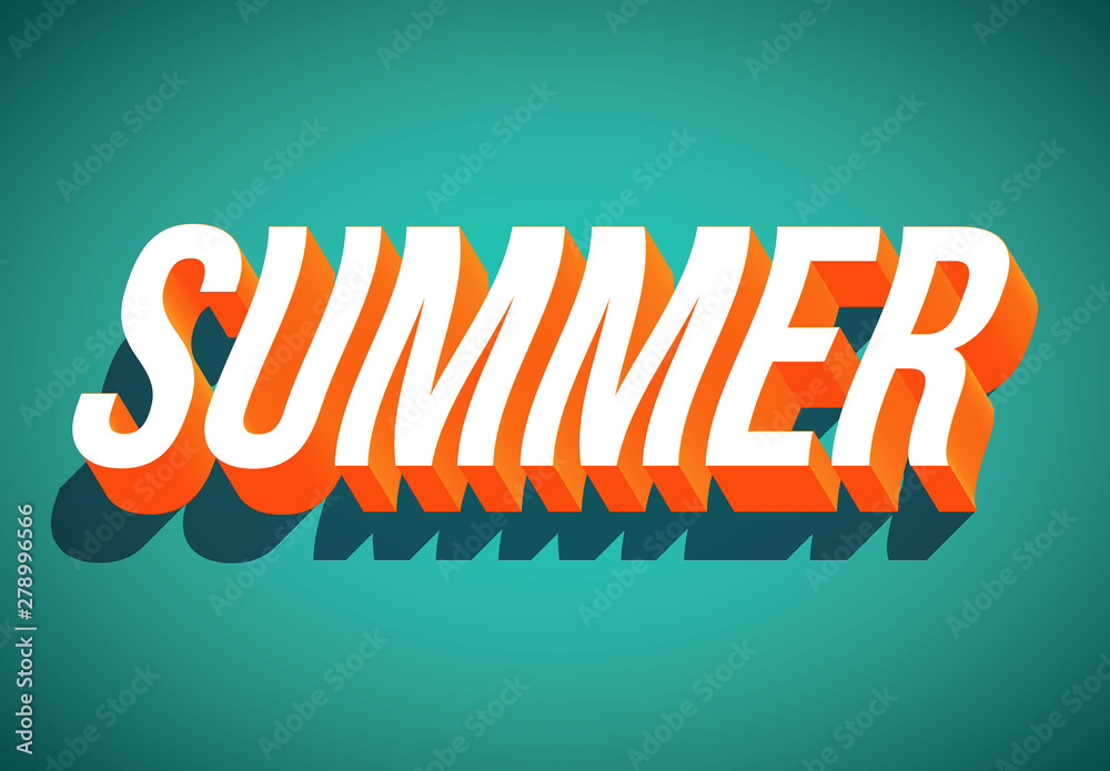 Retro Wavy 3D Text Effect Stock Template | Adobe Stock