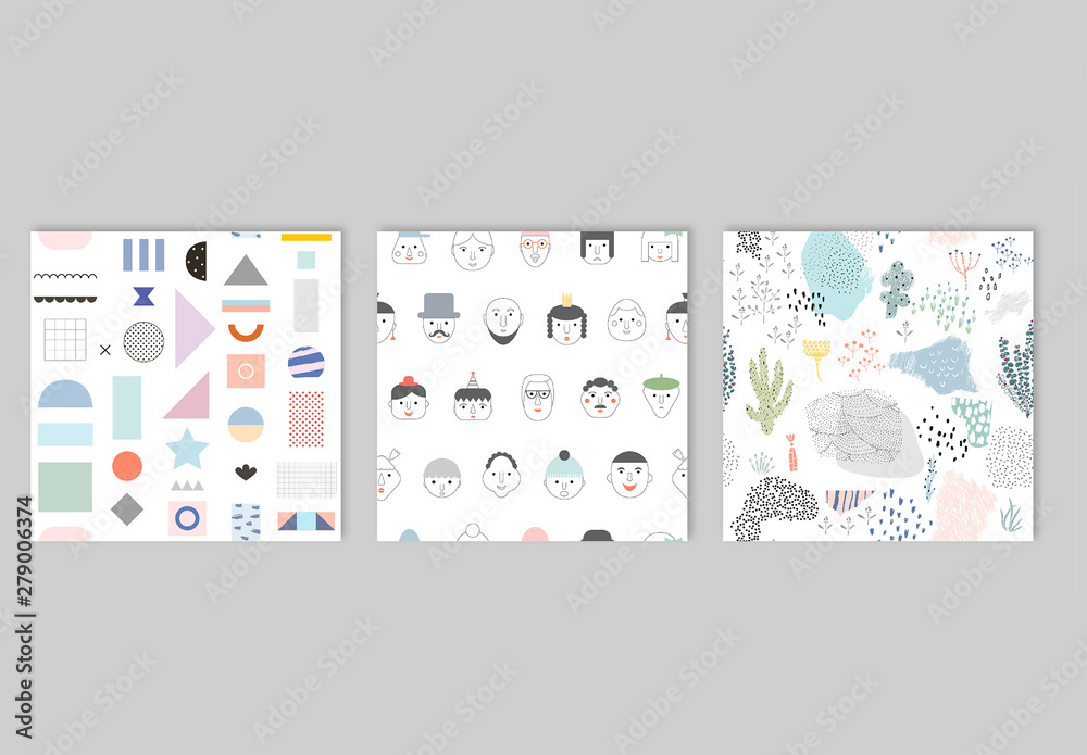 Illustrative Seamless Patterns with Natural and Geometric Elements ...