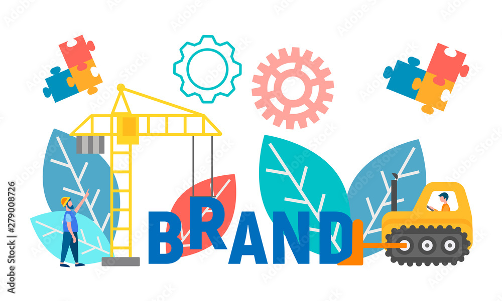 oncept of brand creation and development, branding, rebranding, vector ...