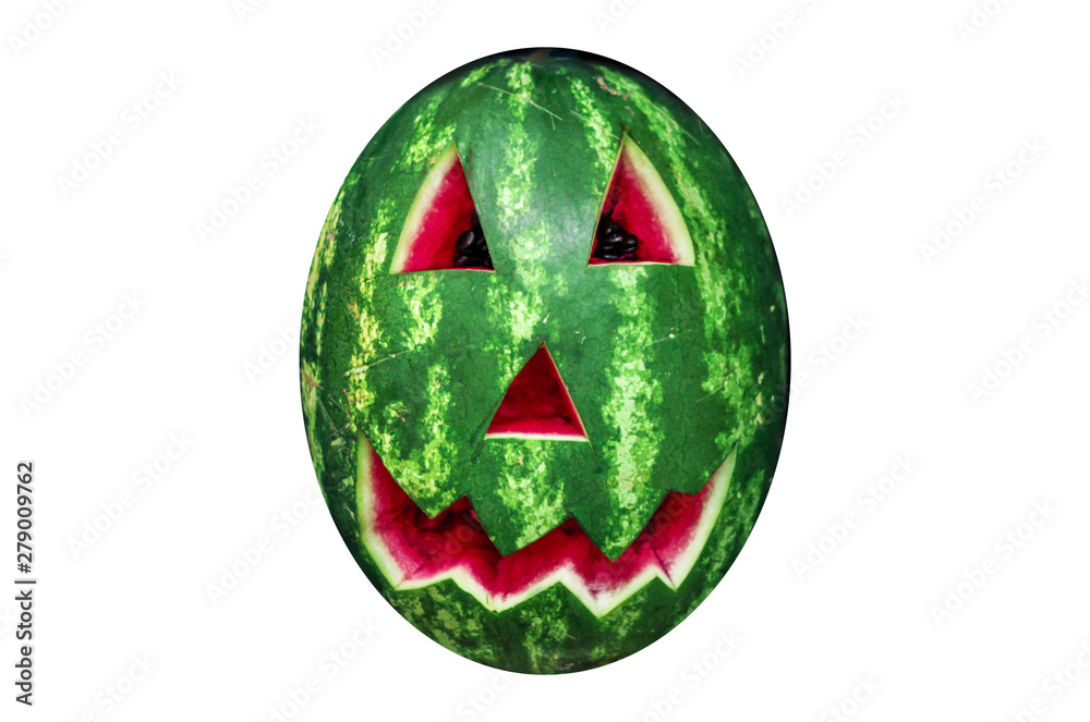 Carved Watermelon Face