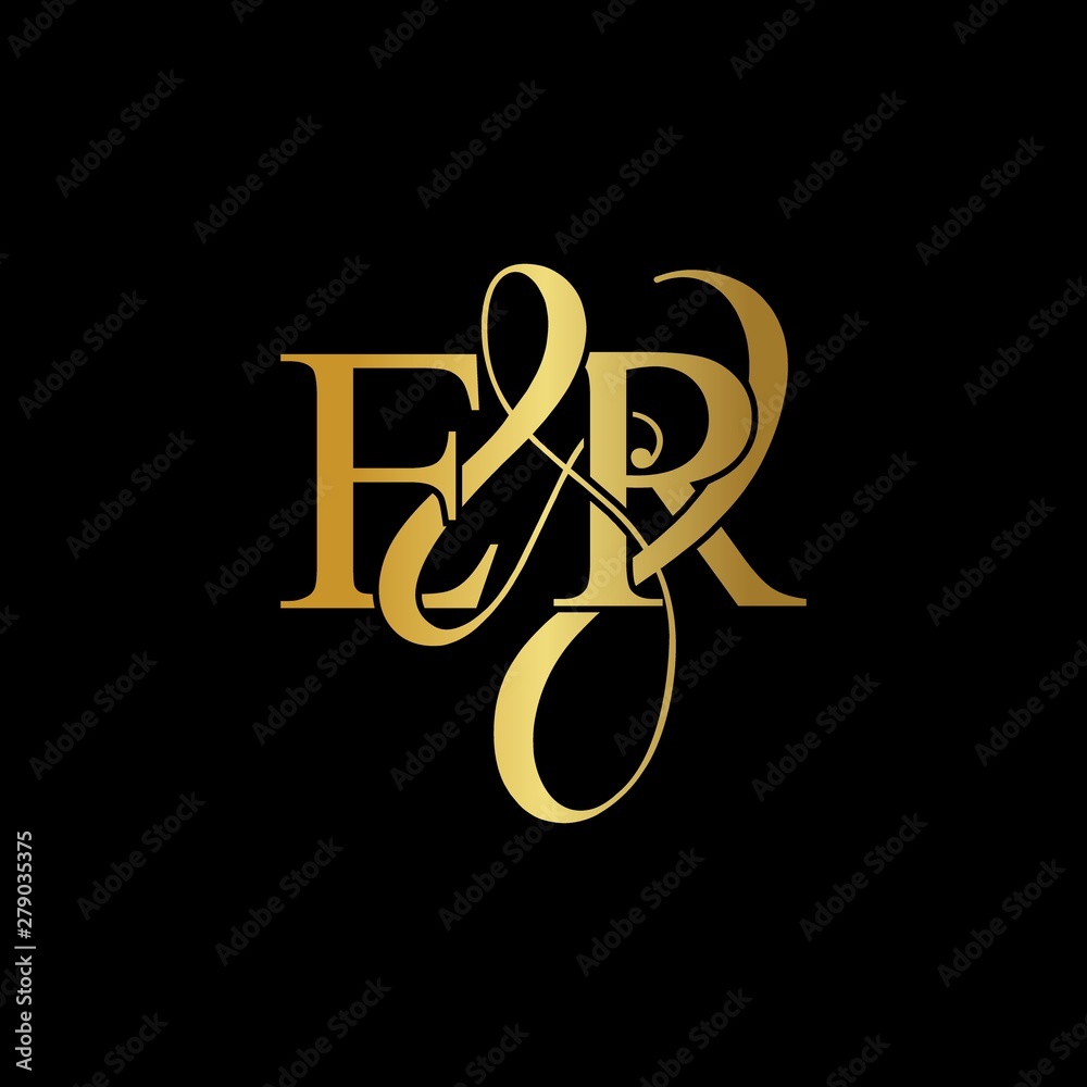 E & R / ER logo initial vector mark. Initial letter E & R ER luxury art ...