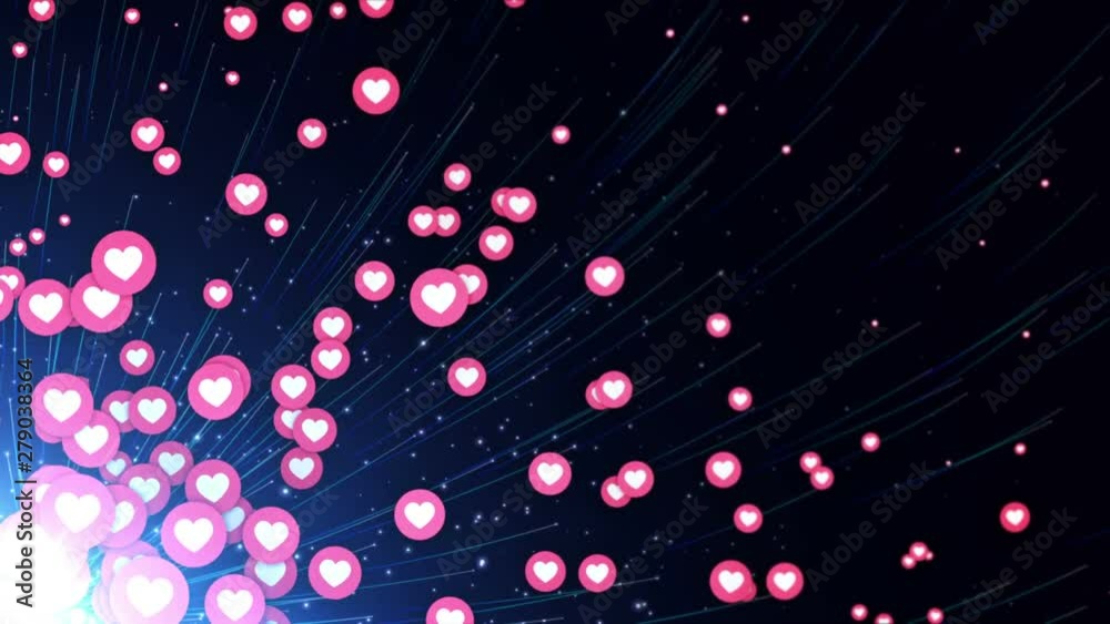 Social Media Emoji, Reactions Animation, Rendering, Background, Loop ...