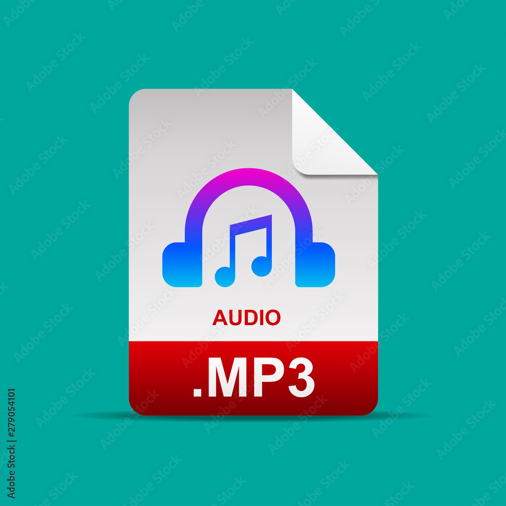 mp3 file icon vector illustration. Stock Vector | Adobe Stock
