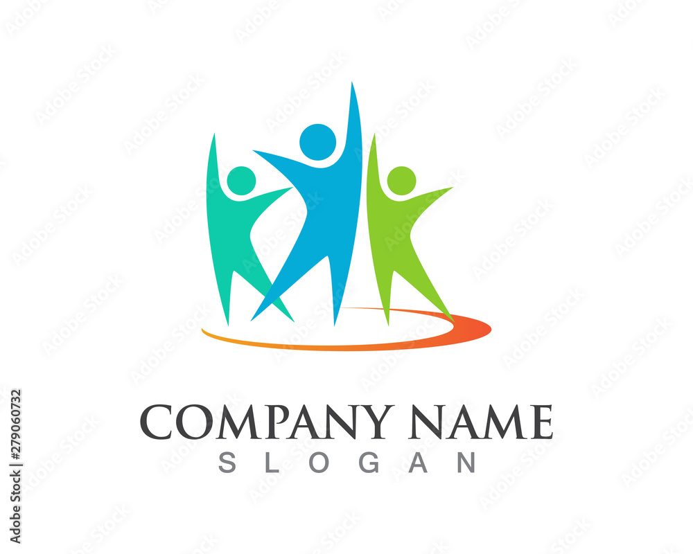 Community people logo vector symbol Stock Vector | Adobe Stock