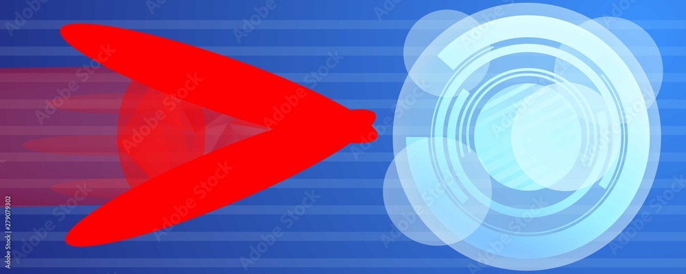 Computer virus atack concept banner. Cartoon illustration of computer ...