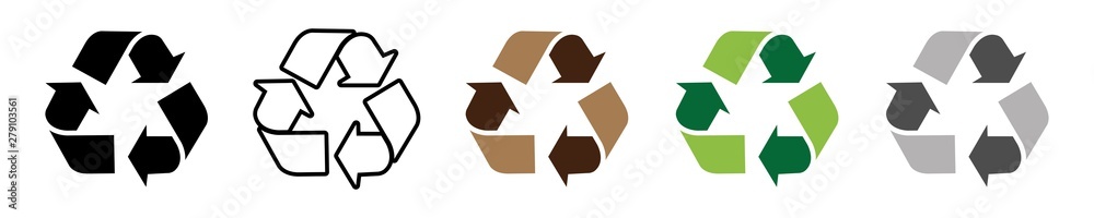 Recycling pictogram isolated on white background Stock Vector | Adobe Stock