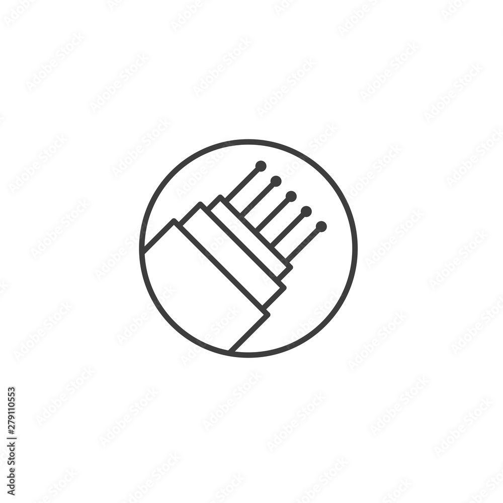 Fiber optic cable icon template color editable. Optical fiber symbol ...