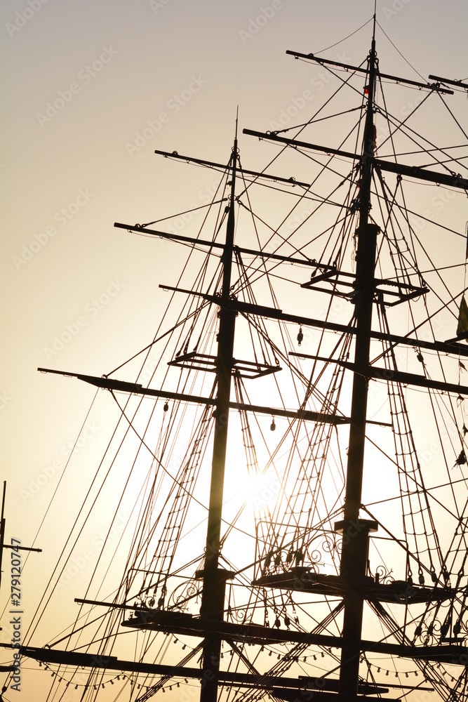 mast and rigging of ship Stock Photo | Adobe Stock