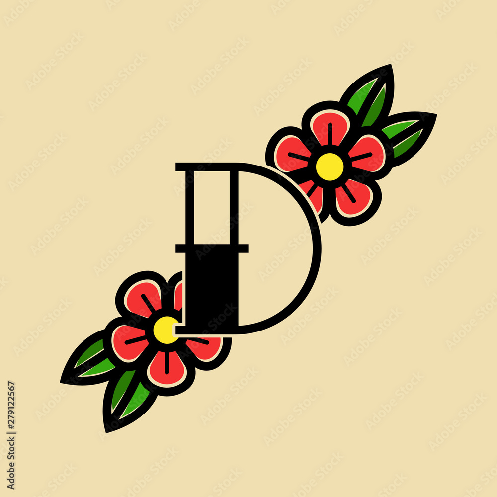 Tattoo Letter D