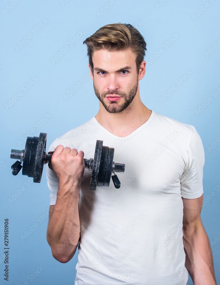 mens power. man lifting barbell. sportsman training in gym. Sport ...