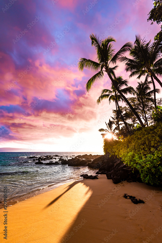 Beautiful Tropical Islands At Sunset
