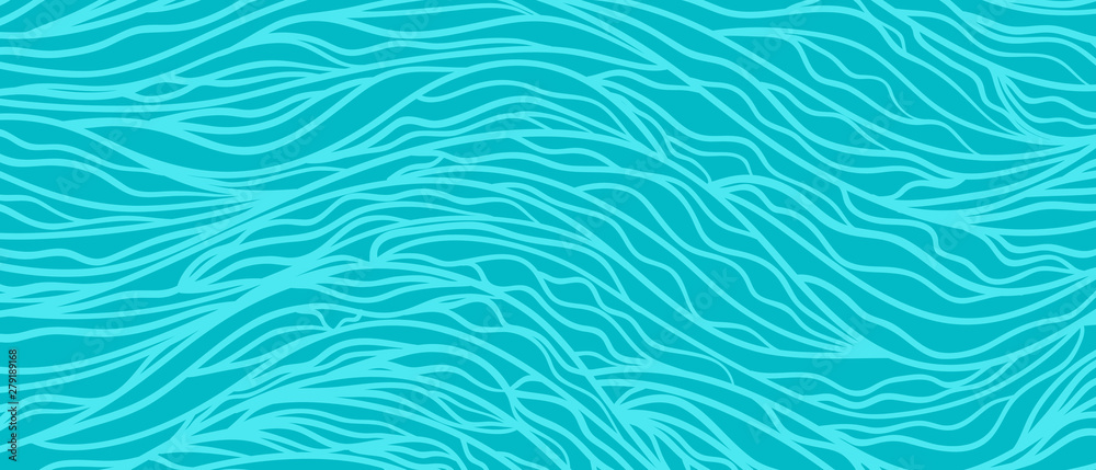 Wavy sea wallpaper. Abstract waved nautical background. Colored pattern ...