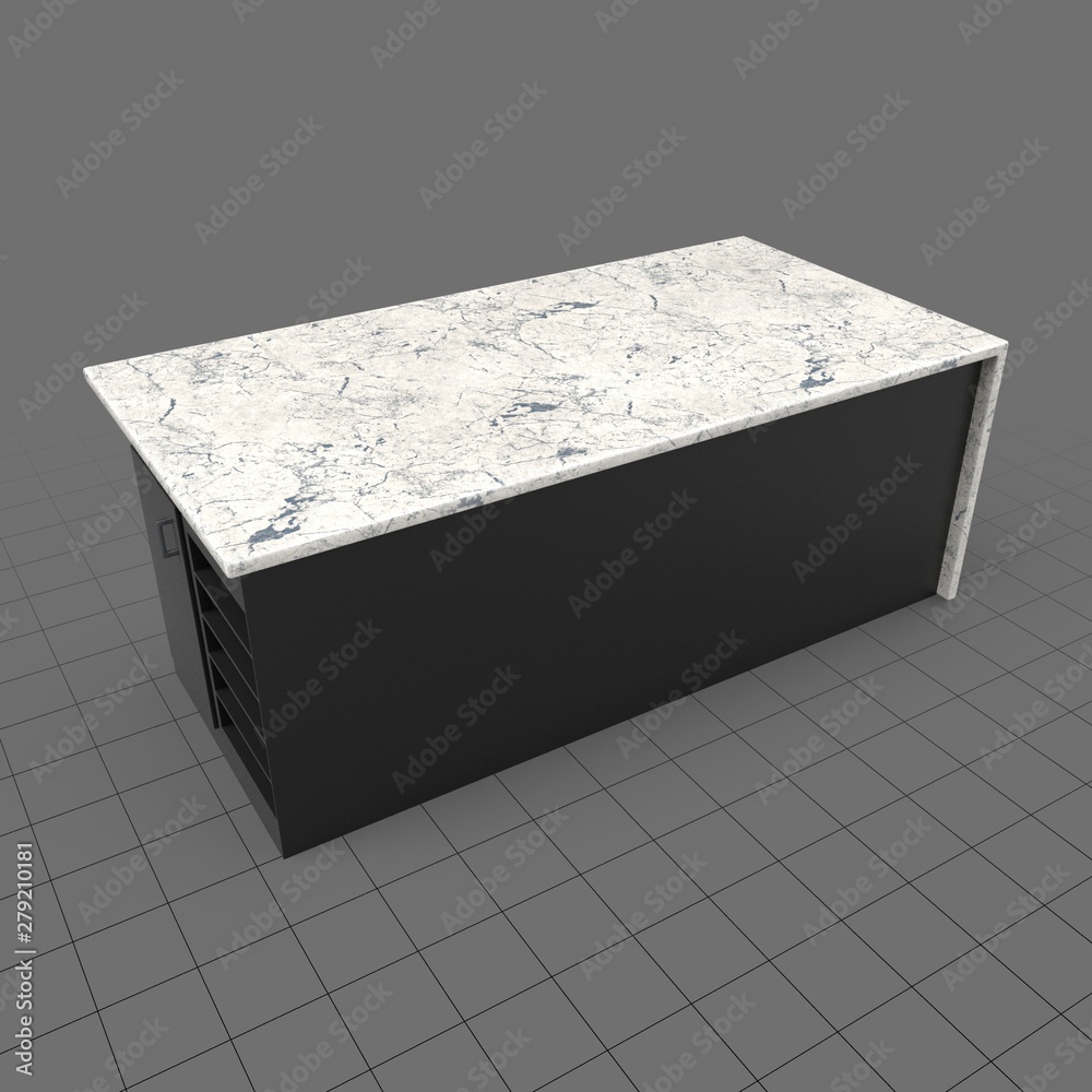 Modern kitchen countertop Stock 3D asset | Adobe Stock
