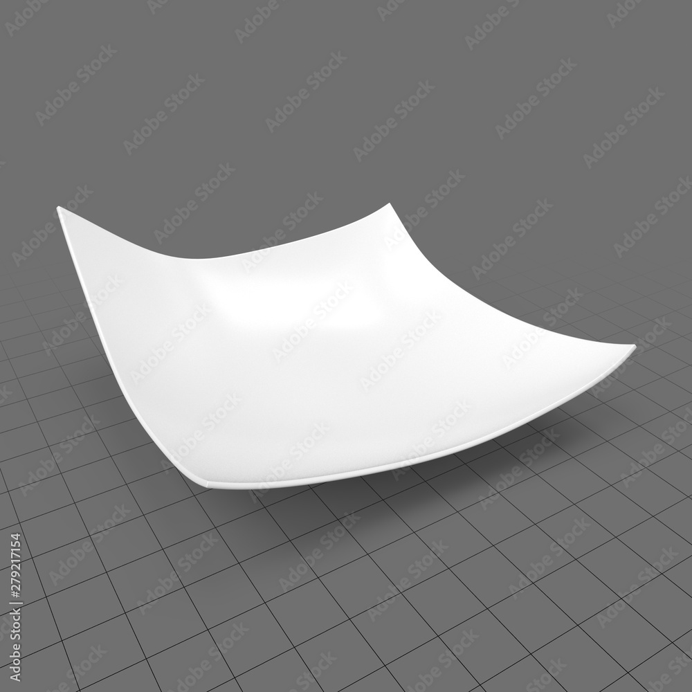 Square plate Stock 3D asset | Adobe Stock