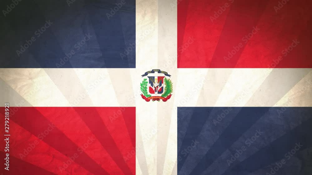 Flag Of Dominican Republic . Paper Texture, With Seamlessly Spinning ...