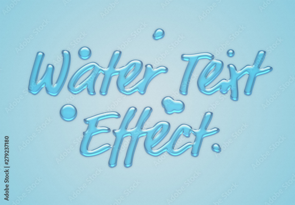 Blue Liquid Text Effect Mockup Stock Template | Adobe Stock