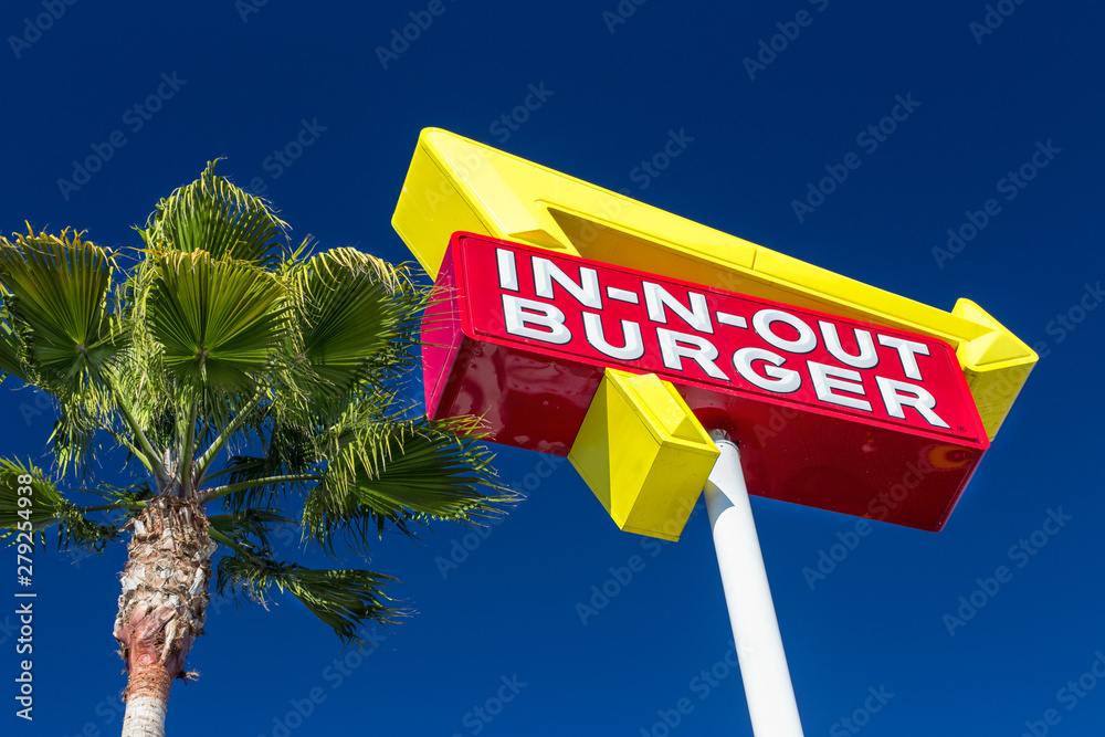 In-N-Out Burger Exterior Sign Stock Photo | Adobe Stock
